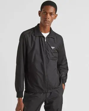 Prada Silk Blend Blouson Jacket - Black