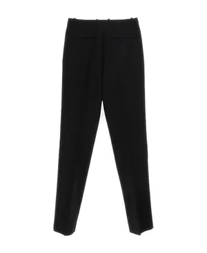 Off-White High Waist Straight Leg Trousers