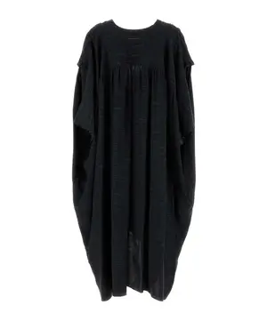 MAISON MARGIELA V-neck Midi Dress With Cape Sleeves