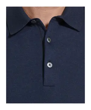 Zegna Long-sleeve Polo Shirt - Dark Blue