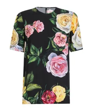 Dolce & Gabbana Floral Charmeuse Blouse