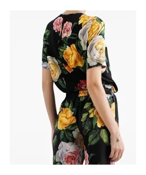 Dolce & Gabbana Floral Charmeuse Blouse