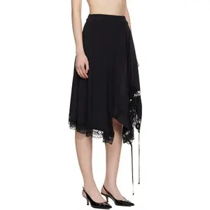 Vetements Asymmetrical Lace-trim Skirt