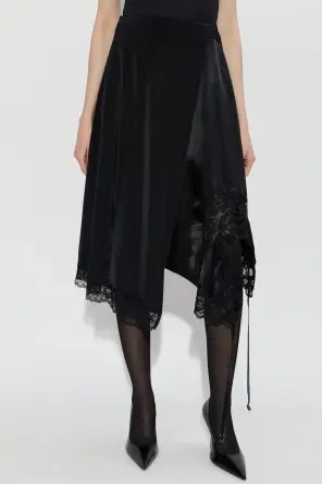 Vetements Asymmetrical Lace-trim Skirt