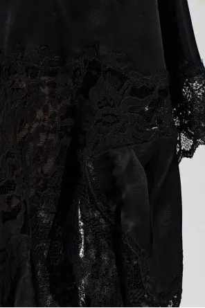 Vetements Asymmetrical Lace-trim Skirt
