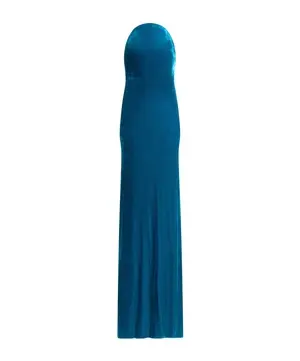 Alaïa Sculpture Velvet Gown - Blue