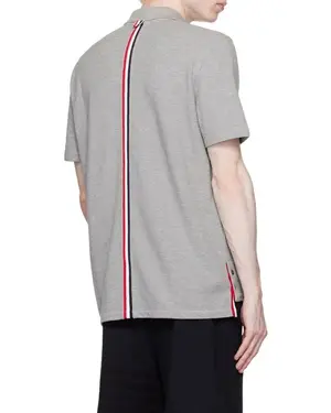 Thom Browne Classic Pique Stripe Relaxed Polo Shirt