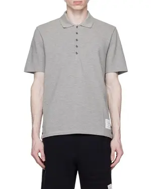 Thom Browne Classic Pique Stripe Relaxed Polo Shirt
