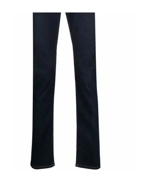 Versace Logo Patch Slim Cut Jeans - Black