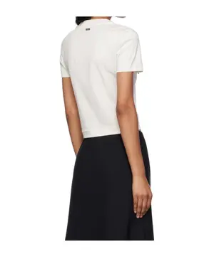 MUGLER Ribbed Knit Top With Pierced Detail
