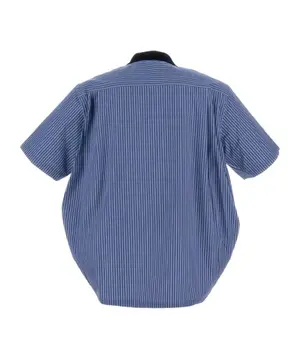Sacai Half-zip Striped Polo Shirt - Blue
