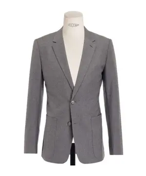 Dior Long Sleeve Tailored Jacket With Oblique Interior - Gray