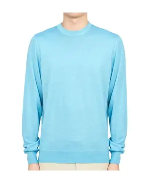 DRUMOHR Merino Crew-neck Jumper - Blue