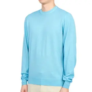DRUMOHR Merino Crew-neck Jumper - Blue