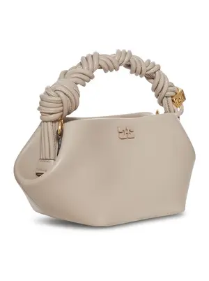 GANNI Bou Mini Braided Handbag - Nude