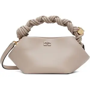 GANNI Bou Mini Braided Handbag - Nude