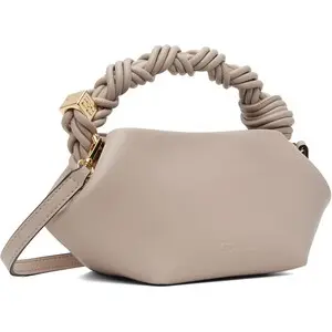 GANNI Bou Mini Braided Handbag - Nude