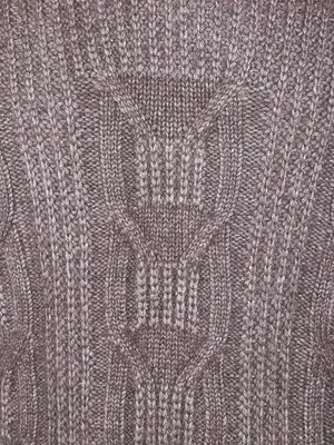 Zegna Cable Knit Turtleneck Jumper - Brown