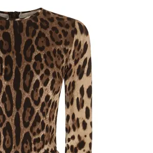 Dolce & Gabbana Leopard Print Mini Dress - Black