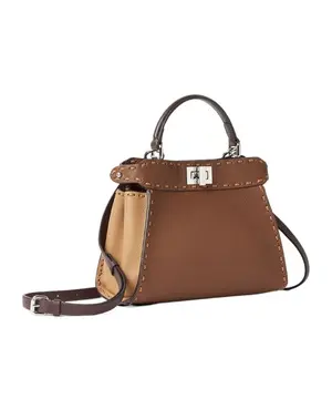 Fendi Multicolor Selleria Bag With 220 Hand-sewn Topstitches