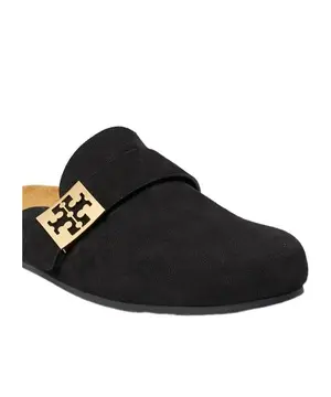 Tory Burch Mellow Logo Buckled Mules - Black
