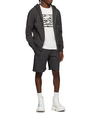 Alexander McQueen Straight Leg Track Shorts - Black