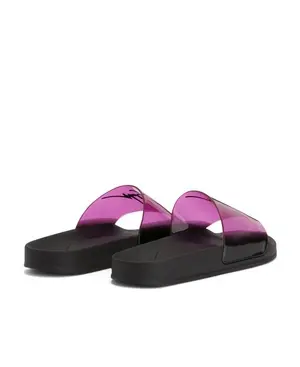 GIUSEPPE ZANOTTI Brett Signature Printed Slides - Black