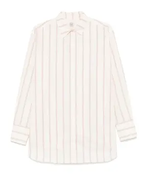 TOTEME Long-sleeved Striped Shirt - White