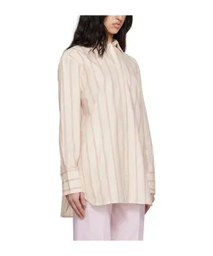 TOTEME Long-sleeved Striped Shirt - White