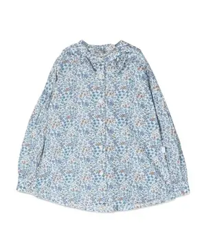 IL GUFO Floral Print Long Sleeve Shirt - Blue