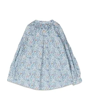 IL GUFO Floral Print Long Sleeve Shirt - Blue