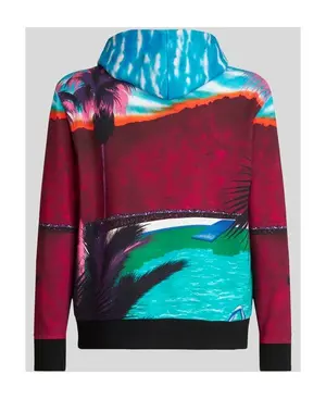 Etro Graphic Printed Drawstring Hoodie - Red