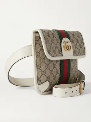 Gucci Ophidia Gg Canvas Belt Bag - Nude