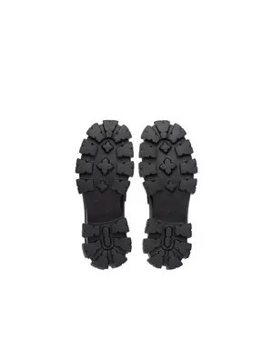 Prada Monolith Brushed Leather Loafers - Black