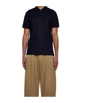 Burberry Logo Embroidered Short Sleeved Polo Shirt