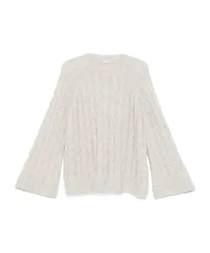 Brunello Cucinelli Cable-knit Crewneck Sweater - Grey