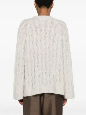 Brunello Cucinelli Cable-knit Crewneck Sweater - Grey