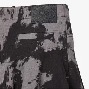 Fendi Ff Animalier Jacquard Denim Mini Skirt - Black