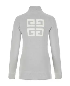 Givenchy High Neck Logo Sweater - Gray