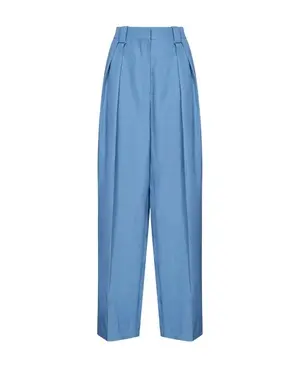Stella McCartney Pleated Linen Trousers
