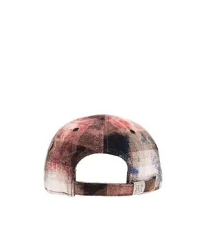 Palm Angels Logo Embroidered Checked Baseball Cap