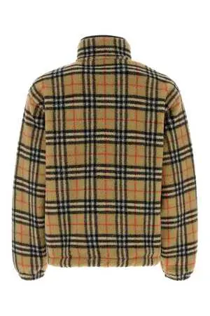 Burberry Checked Zip-up Fleece Jacket - Multicolor