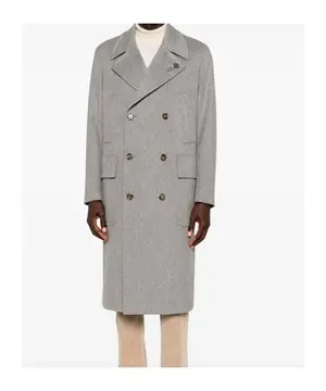 LARDINI Double-breasted Wool Coat
