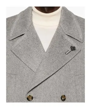LARDINI Double-breasted Wool Coat