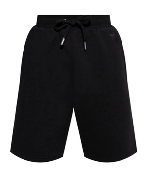 AMI Paris De Coeur Embroidered Shorts - Black