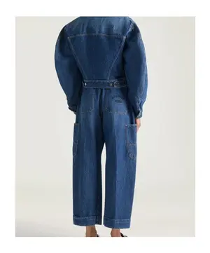Givenchy Cropped Utility Denim Jeans - Medium Blue