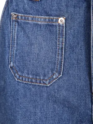 Givenchy Cropped Utility Denim Jeans - Medium Blue