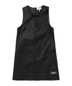 GANNI Sleeveless Bow Detail Mini Dress