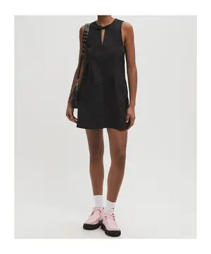 GANNI Sleeveless Bow Detail Mini Dress