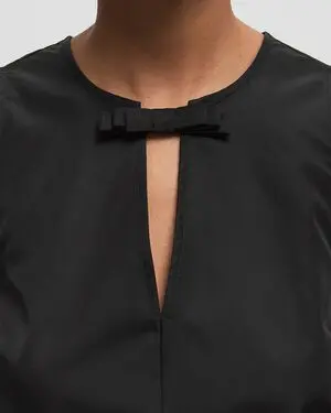 GANNI Sleeveless Bow Detail Mini Dress